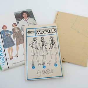 Vintage '70's Mccall's 49262 Sewing Pattern UNCUT Chanel Style Jacket ...