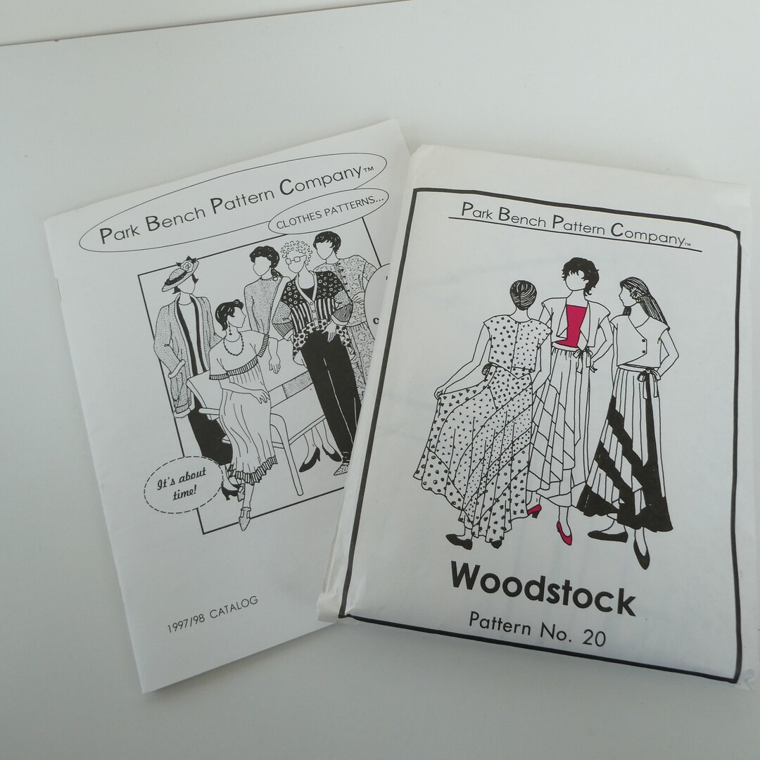 Park Bench Pattern Company Woodstock #20 UNCUT Wrap Skirt and Top/vest ...