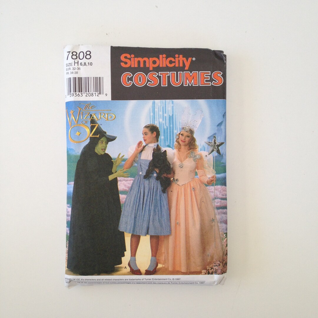 Vintage Simplicity Sewing Pattern 7808 UNCUT Wizard of Oz Dorothy ...