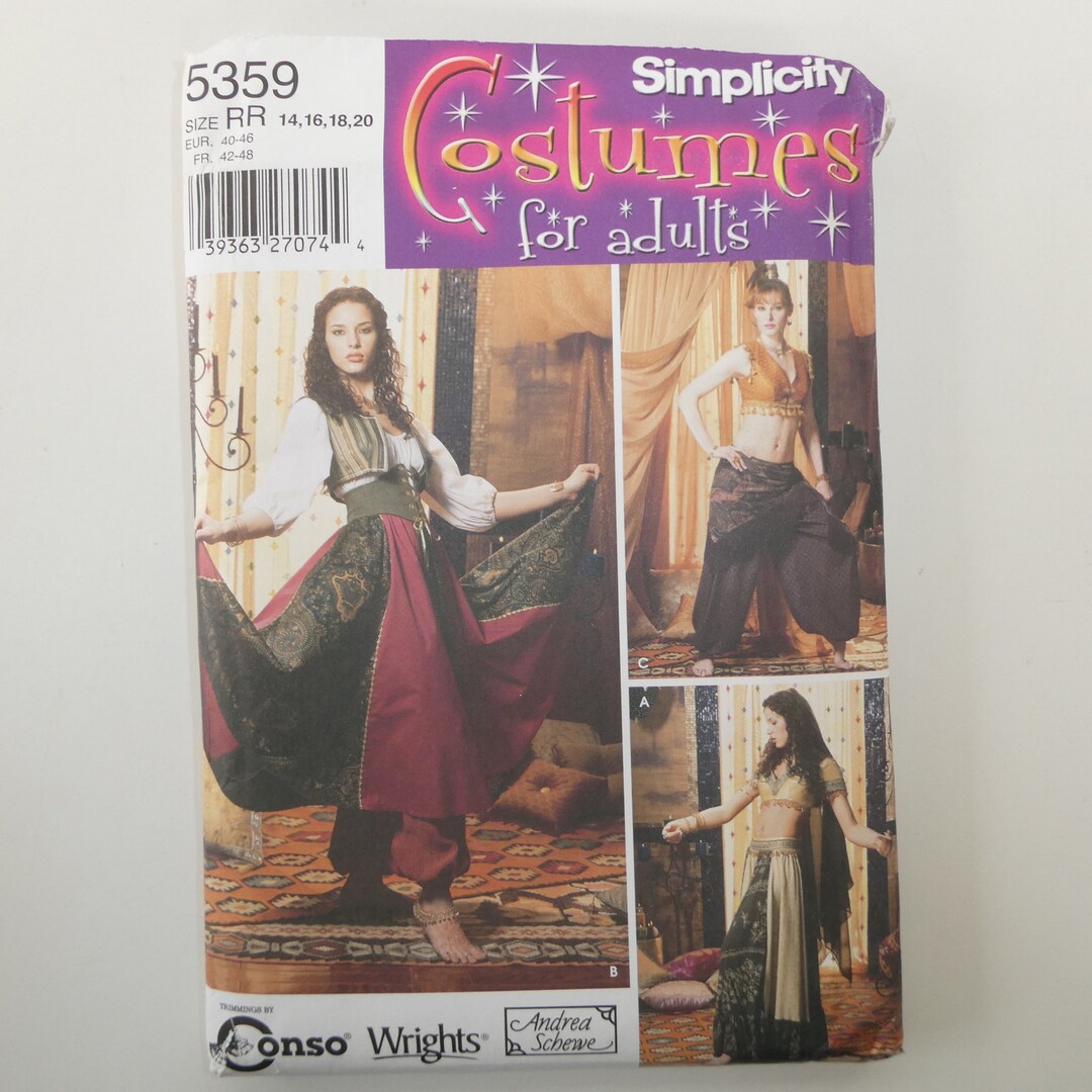 Simplicity 5359 Sewing Pattern UNCUT Costume Jasmine Belly - Etsy