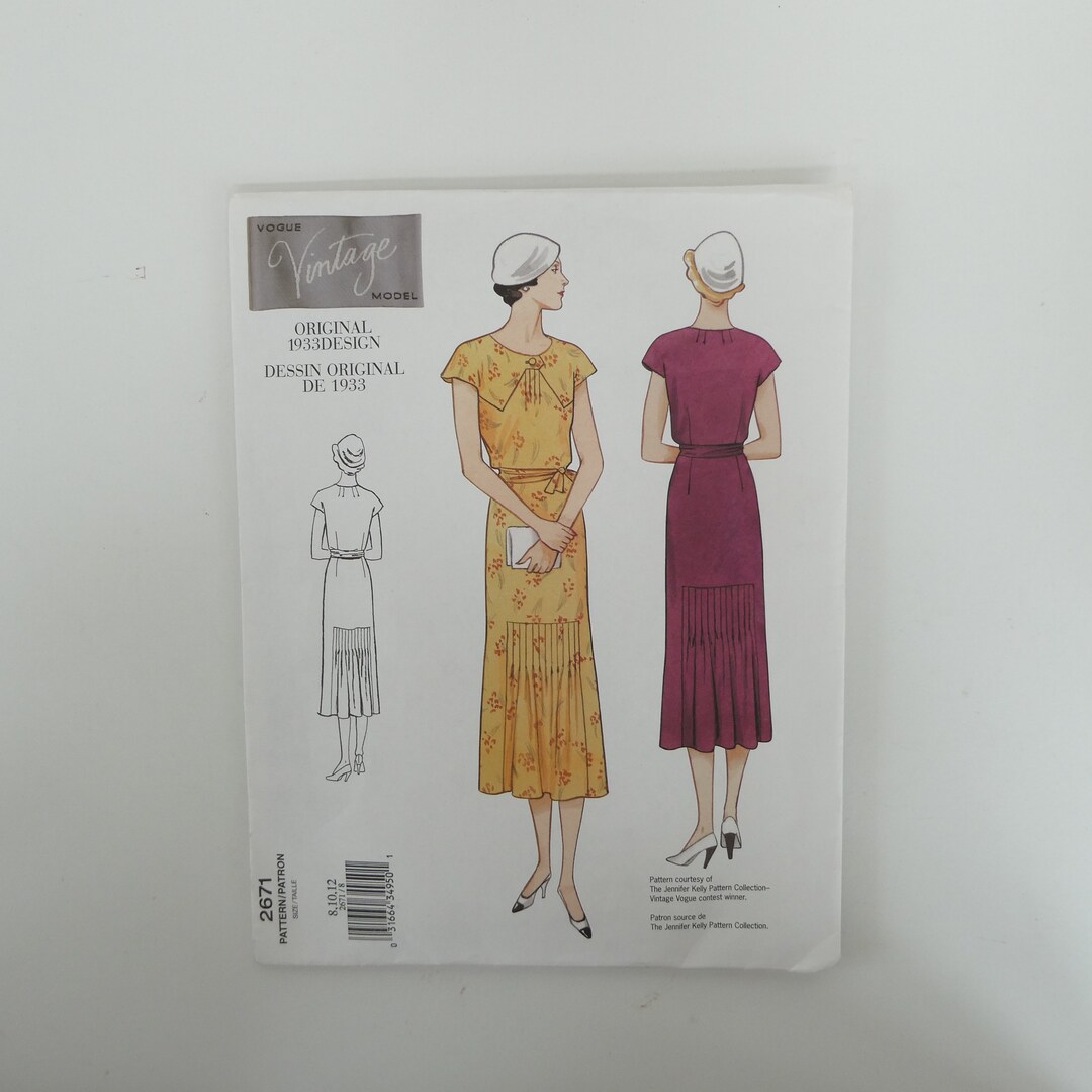 Vogue Vintage 2671 Original 1933 Design Sewing Pattern UNCUT Tucked ...
