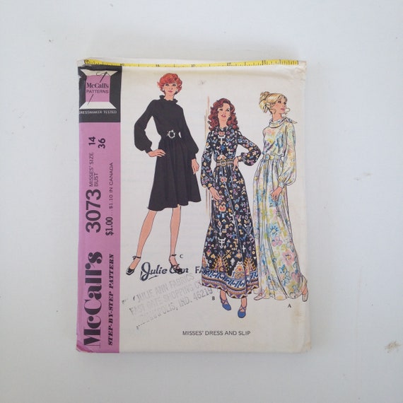 Vintage '70's Mccall's 3073 Sewing Pattern UNCUT - Etsy