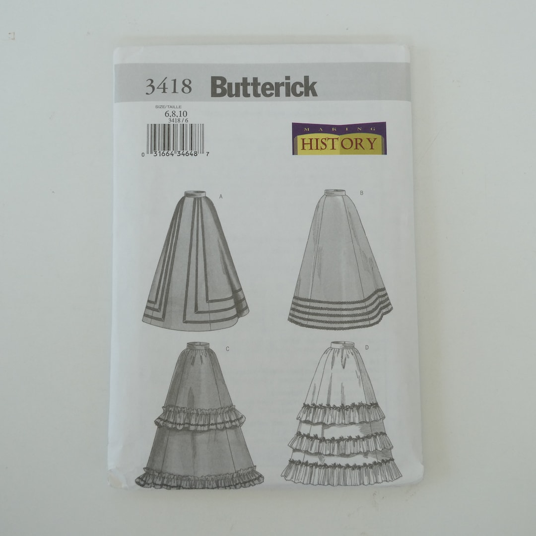 Vintage Butterick 3418 Sewing Pattern UNCUT Making History Costume ...