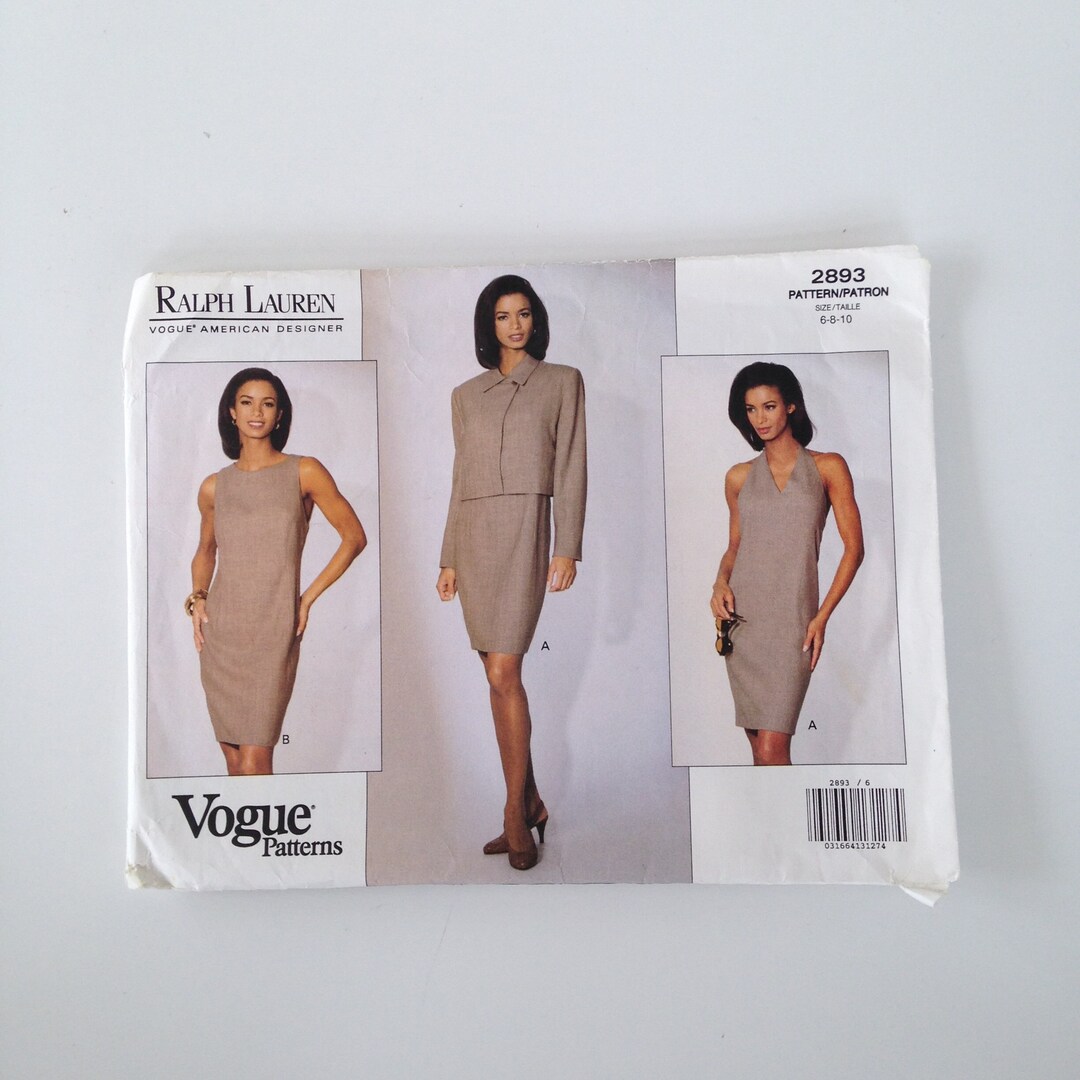 Vintage Vogue 2893 Ralph Lauren Sewing Pattern UNCUT Business Jacket ...