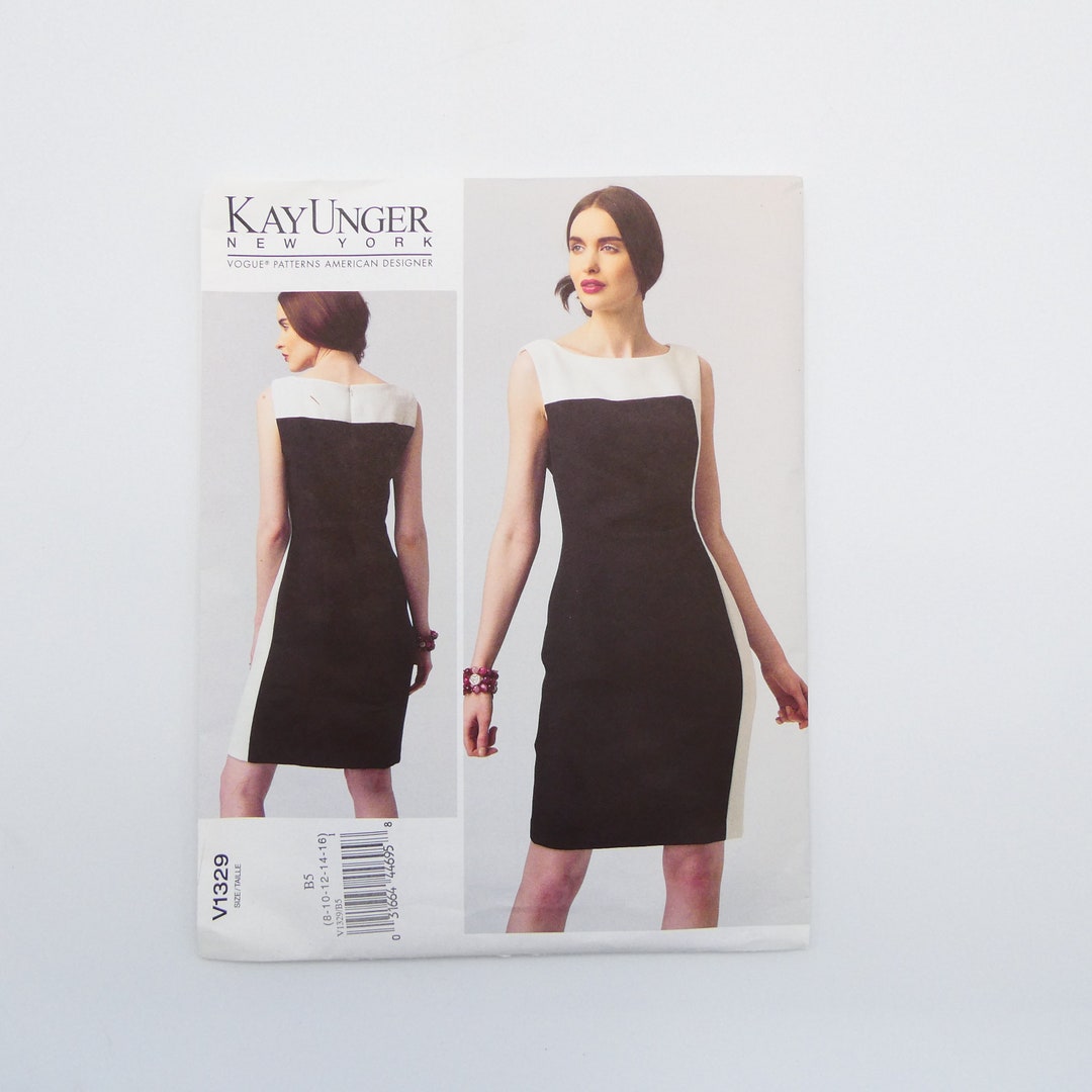 Vogue 1329 Kay Unger Designer Sewing Pattern UNCUT Color Block - Etsy