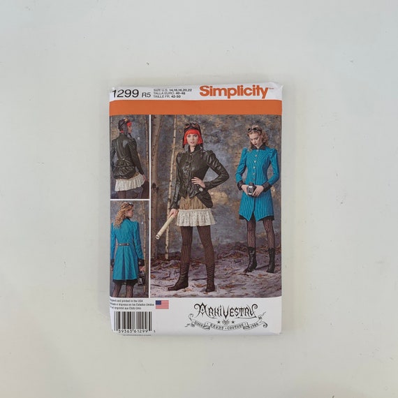 Simplicity 1299 Costume Sewing Pattern UNCUT Steam Punk | Etsy