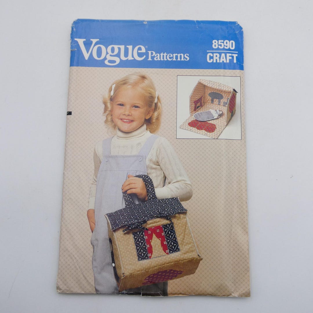 Vintage Vogue 8590 Sewing Pattern UNCUT Soft Folding Doll House Toy ...