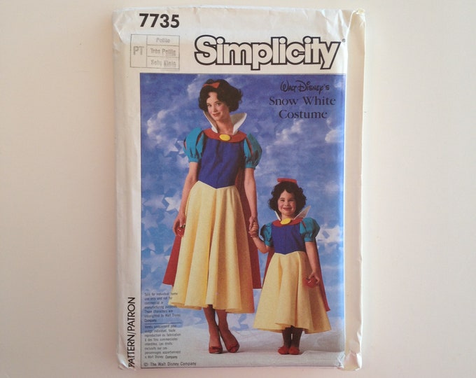 Vintage Simplicity 7735 Sewing Pattern UNCUT Disney Snow White Costume ...
