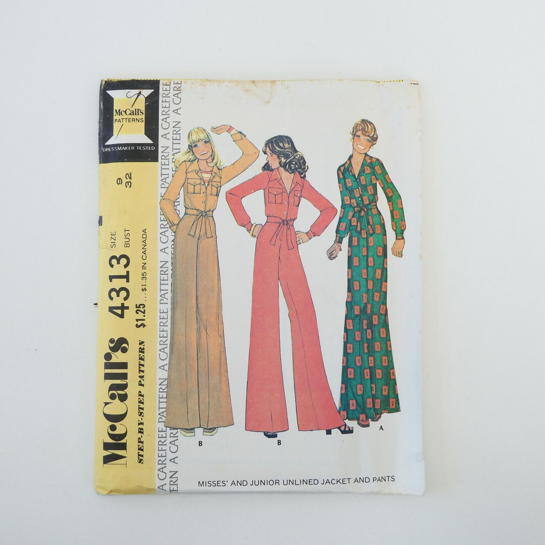 Vintage '70's Mccall's 4313 Sewing Pattern UNCUT Fitted Jacket and ...
