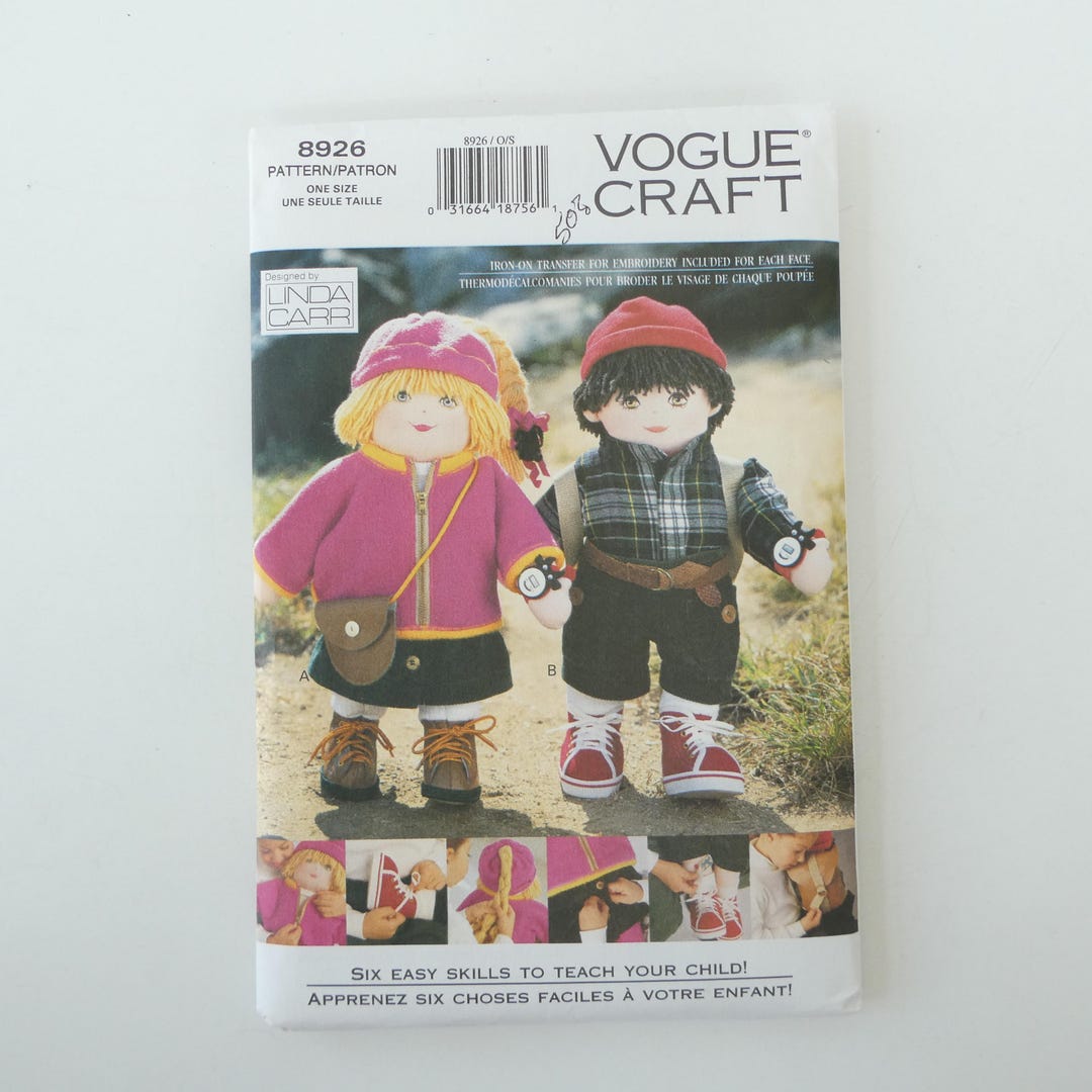 Vintage Vogue Craft 8926 Sewing Pattern UNCUT Linda Carr Learning Dolls ...