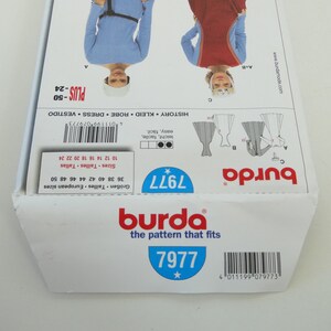 Burda 7977 Costume Sewing Pattern UNCUT Medieval Gown Misses Size 10 24 ...
