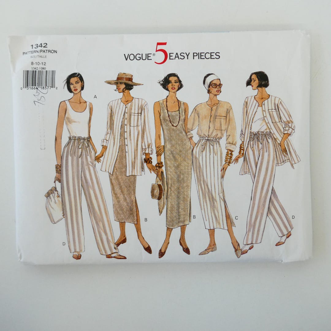 Vintage Vogue 1342 Sewing Pattern UNCUT 5 Easy Summer Pieces: Shirt ...