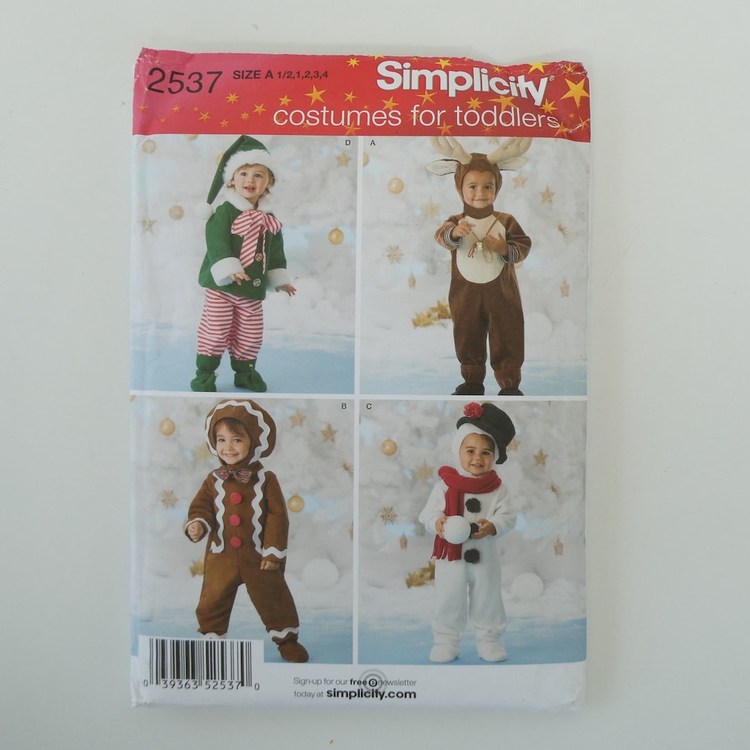 Simplicity 2537 Sewing Pattern UNCUT Christmas Costume Elf, Reindeer ...
