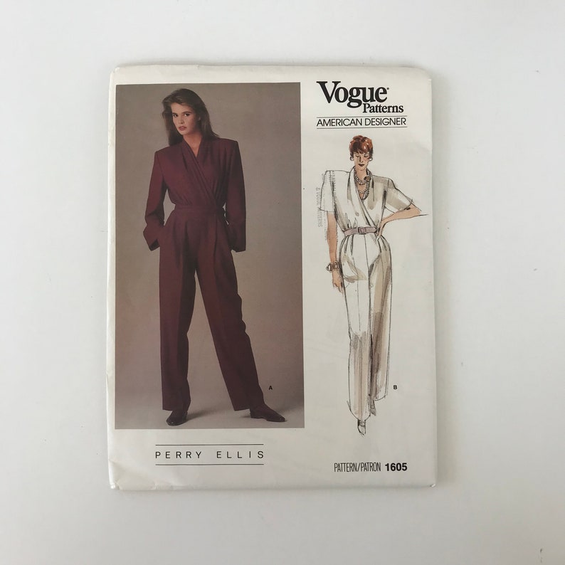 Vintage Vogue 1605 Perry Ellis American Designer Sewing Pattern UNCUT V ...