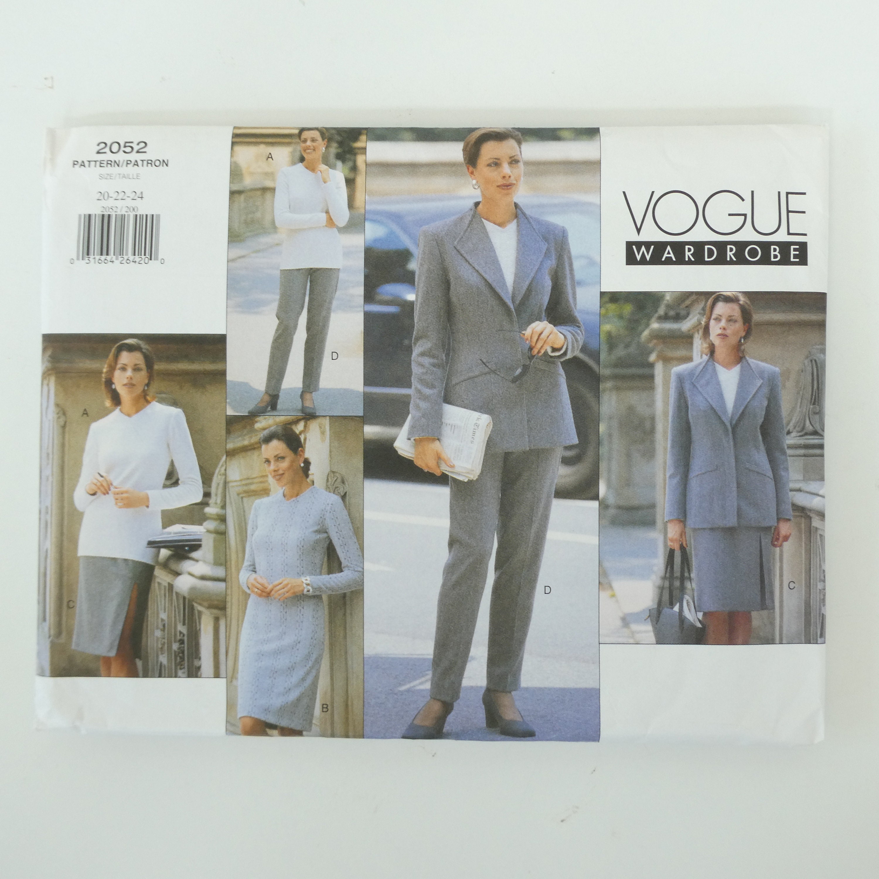 Vintage Vogue 2052 Sewing Pattern UNCUT Career Wardrobe: Jacket, Top ...