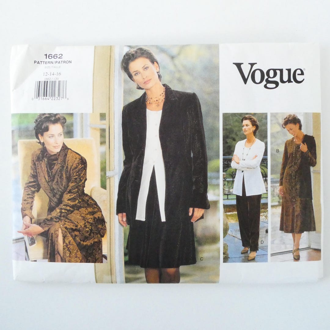 Vintage Vogue 1662 Wardrobe Design Sewing Pattern UNCUT Jacket, Dress ...