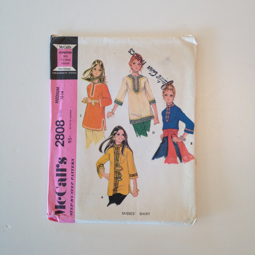 Vintage '70's Mccall's 2808 Sewing Pattern UNCUT Middle Eastern Style ...