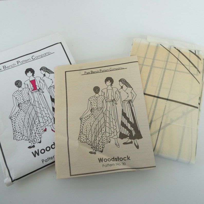 Park Bench Pattern Company Woodstock 20 UNCUT Wrap Skirt and Top/vest ...