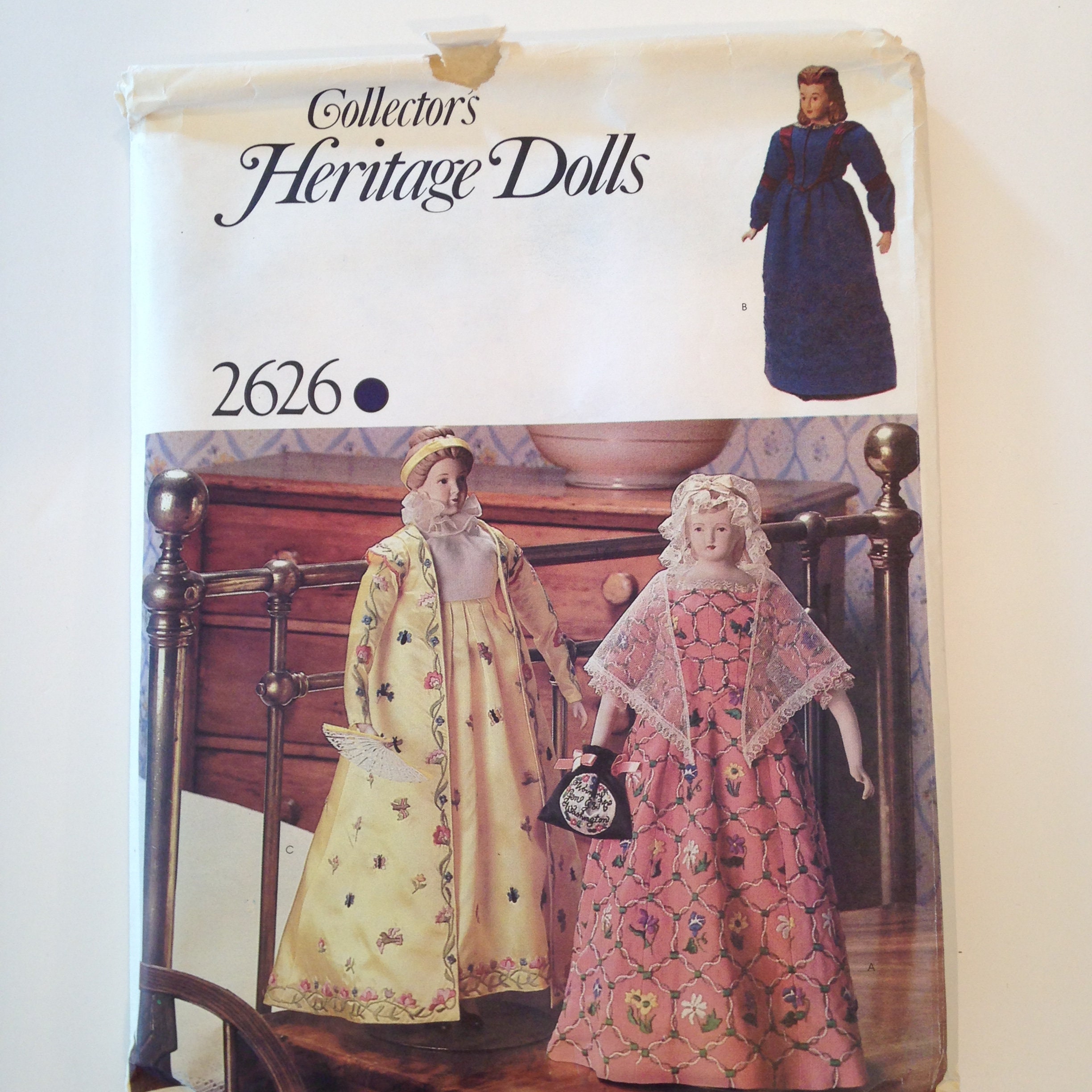 Vintage Vogue 2626 Sewing Pattern UNCUT Collector's Heritage Dolls ...