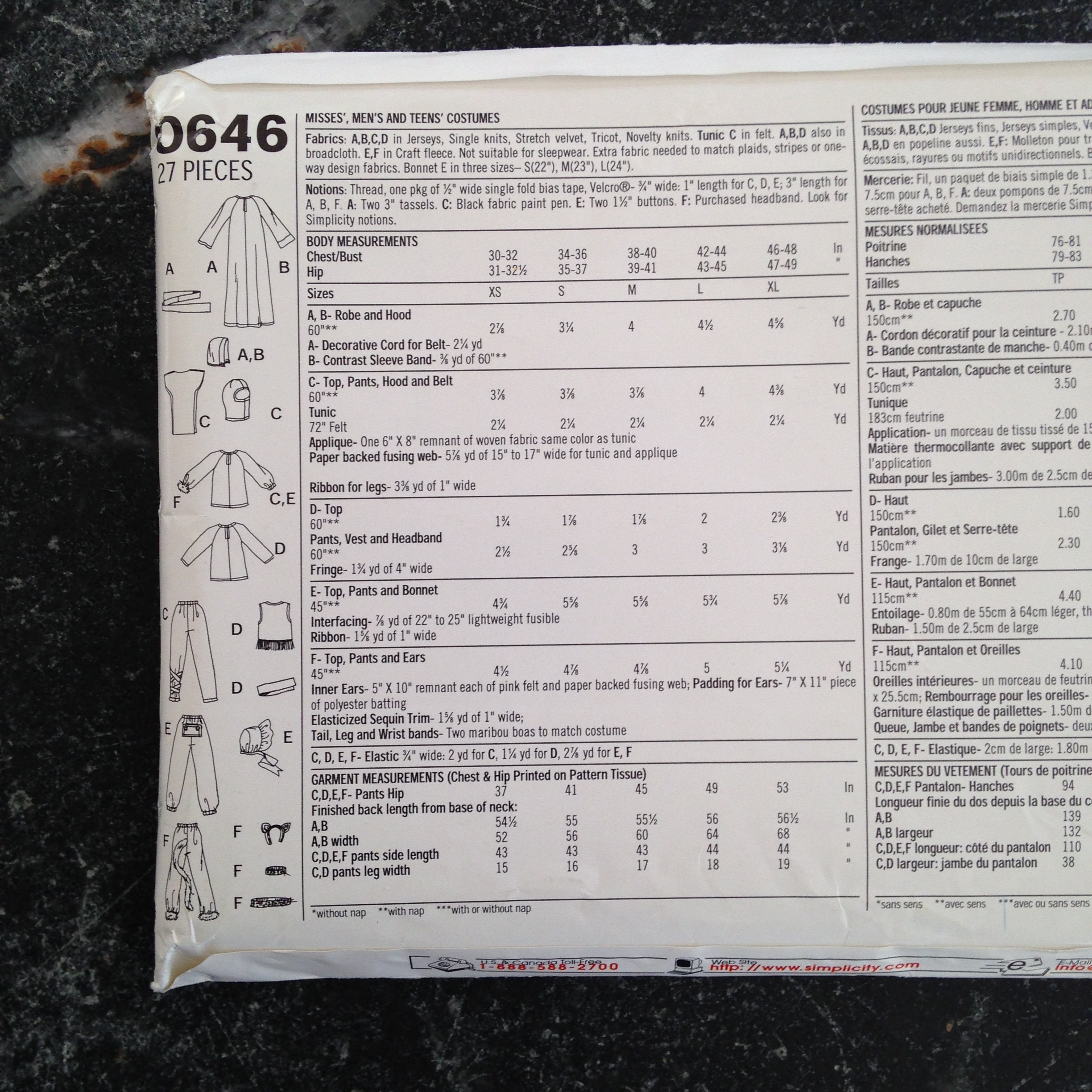 Wizard All Adult Teen Sizes 30-48 Chest Baby Ninja Vintage Simplicity ...