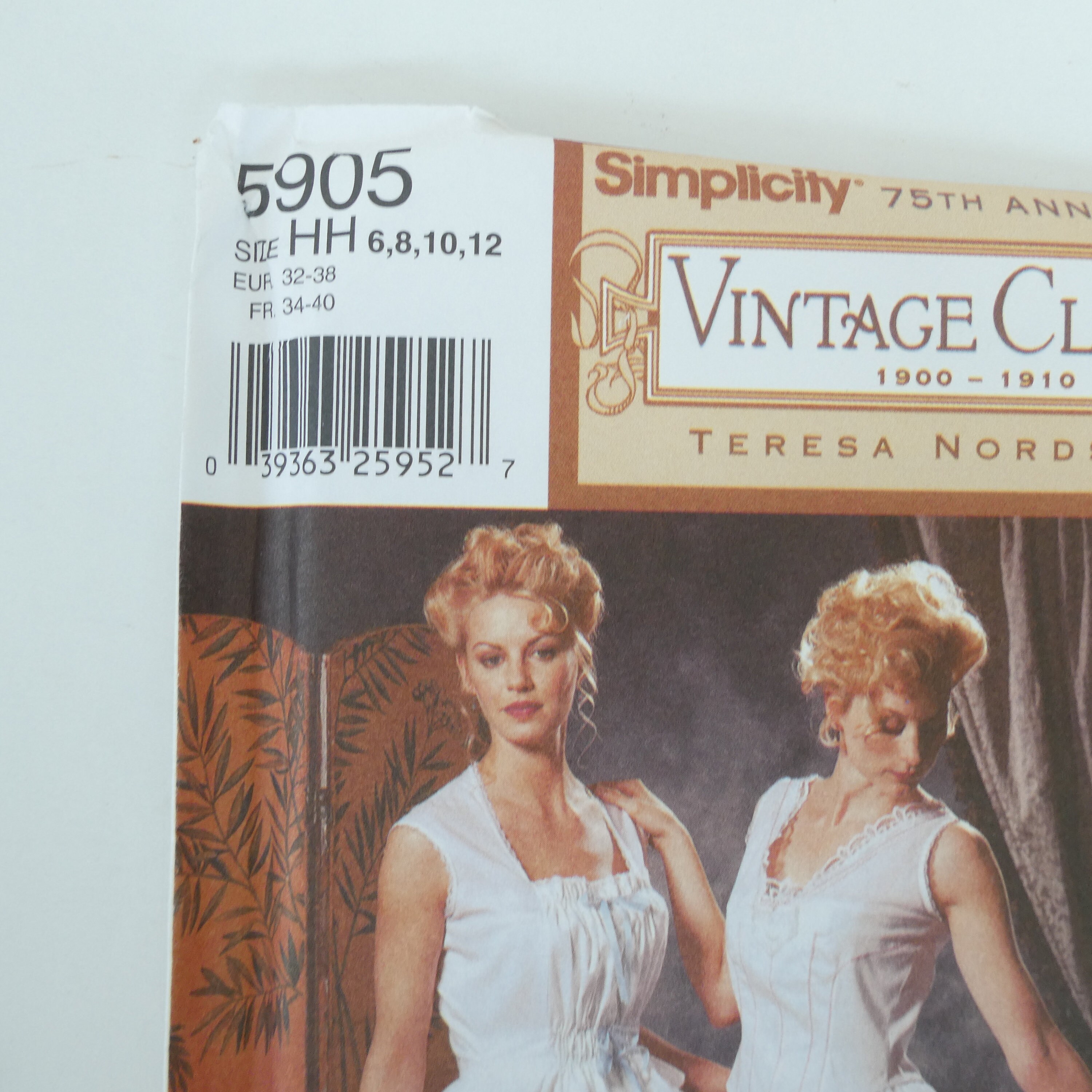 Simplicity 5905 Sewing Pattern UNCUT Vintage Closet 1900-1910 Underwear ...