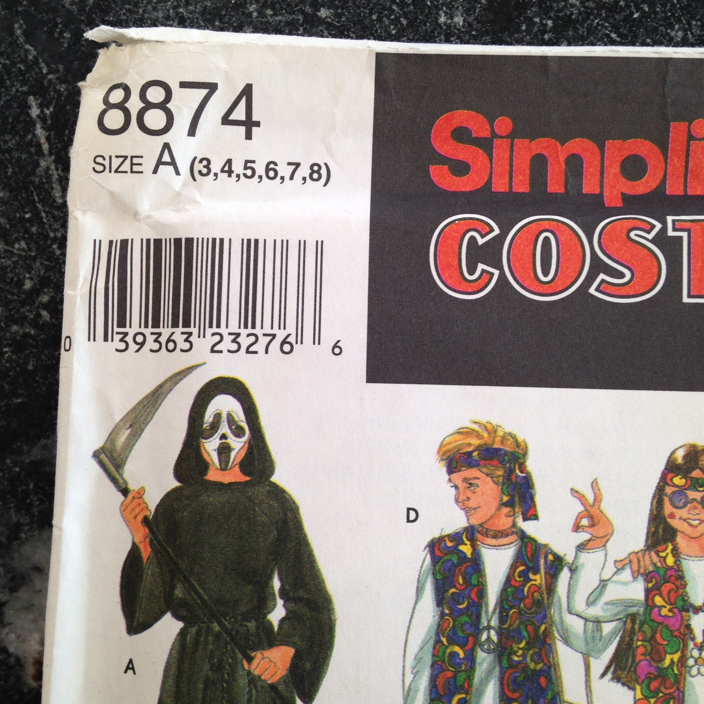 Vintage Simplicity 8874 Costume Sewing Pattern UNCUT Scream - Etsy