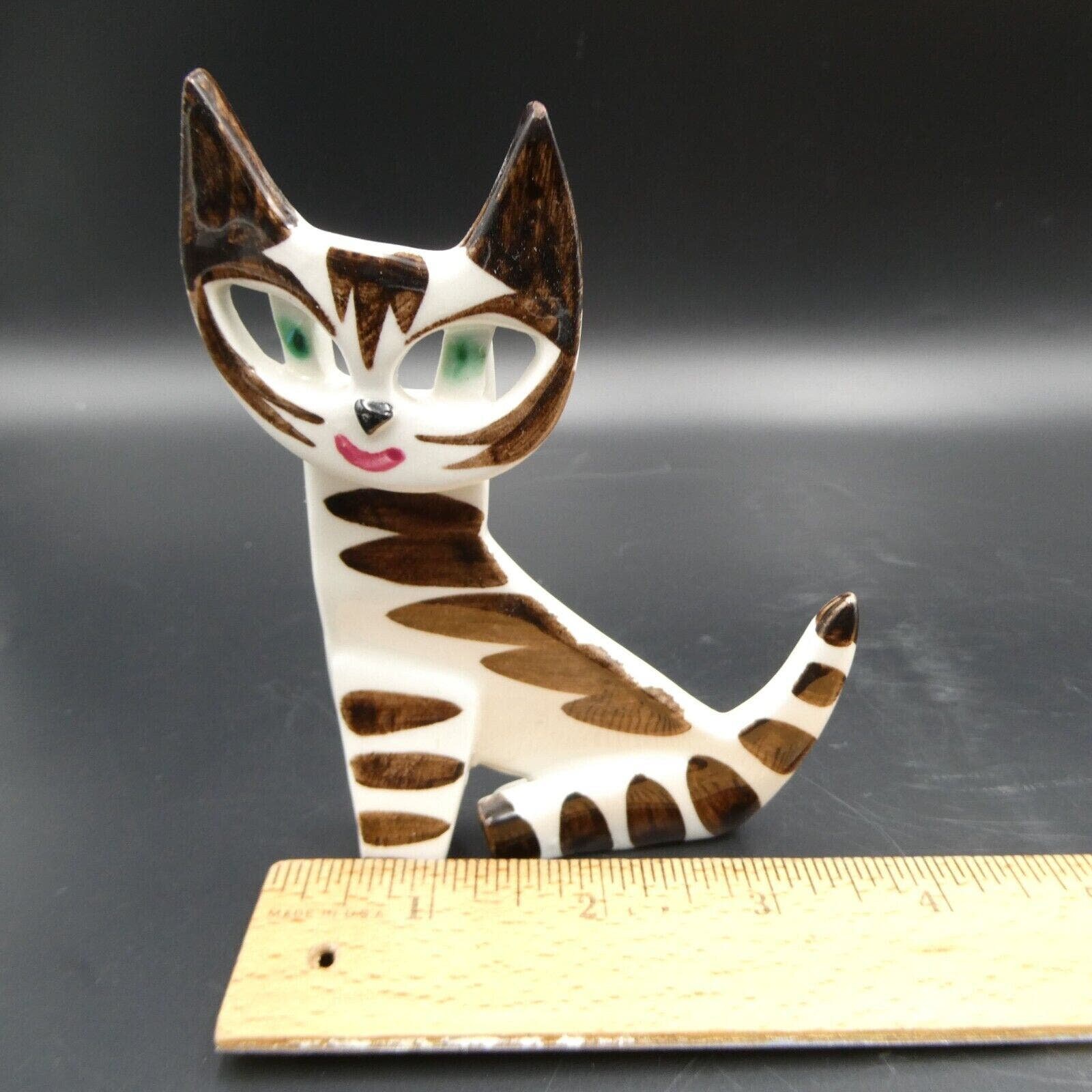 Dorothy Clough Cat Figurine Upsala Ekeby Signed Hand Painted Sweden VTG ...