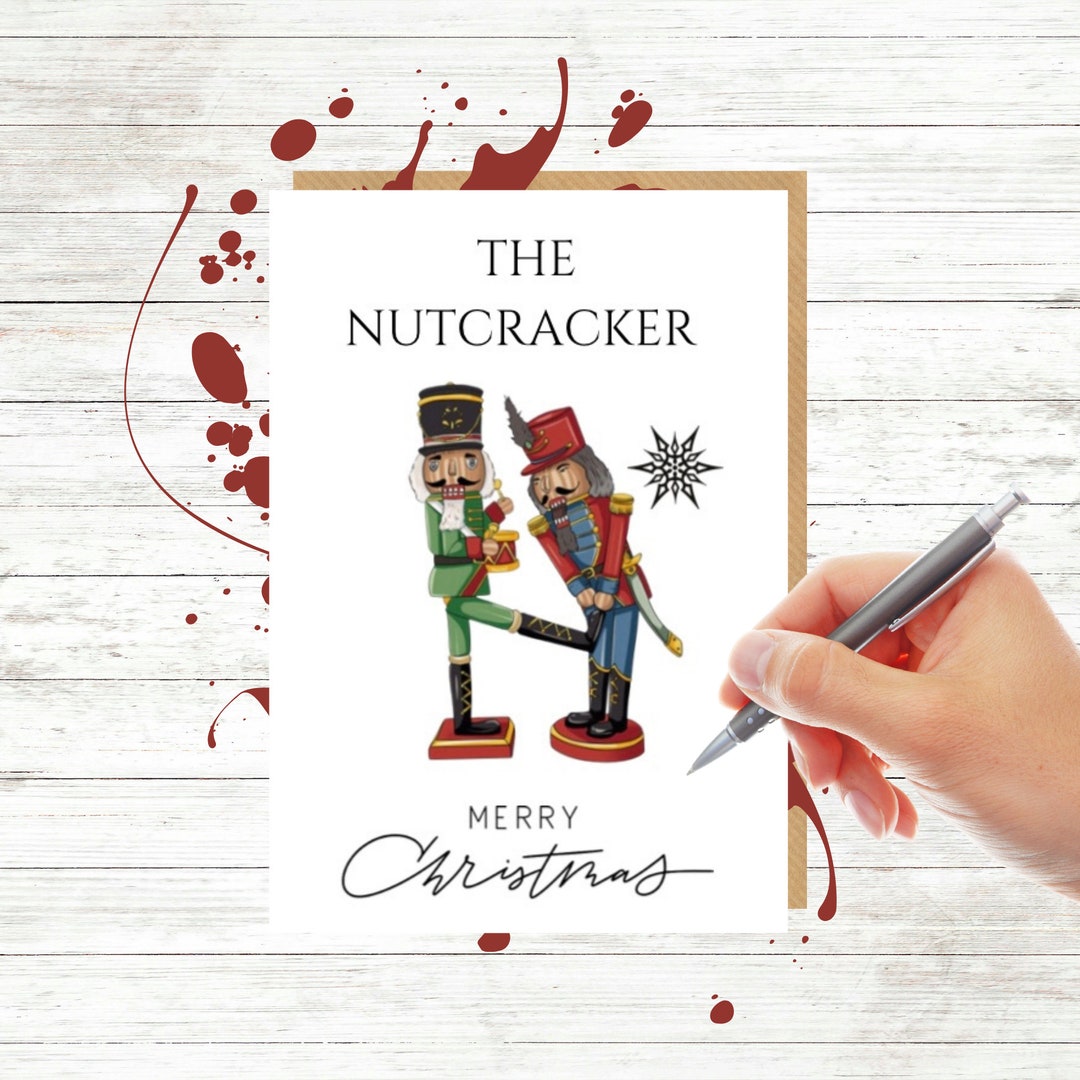 Merry Christmas Card Nutcracker Card Hoilday Card Christmas - Etsy