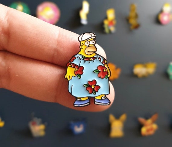 Homer Simpson inspired King Size Enamel Pin Mumu Fat Guy The | Etsy