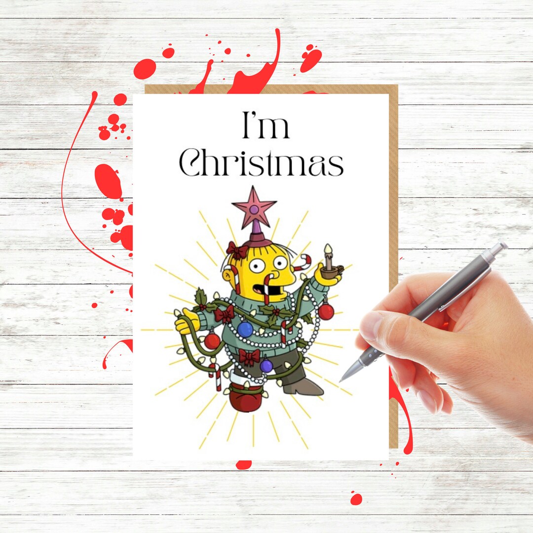 Merry Christmas Card Simpsons Card Hoilday Card Christmas - Etsy