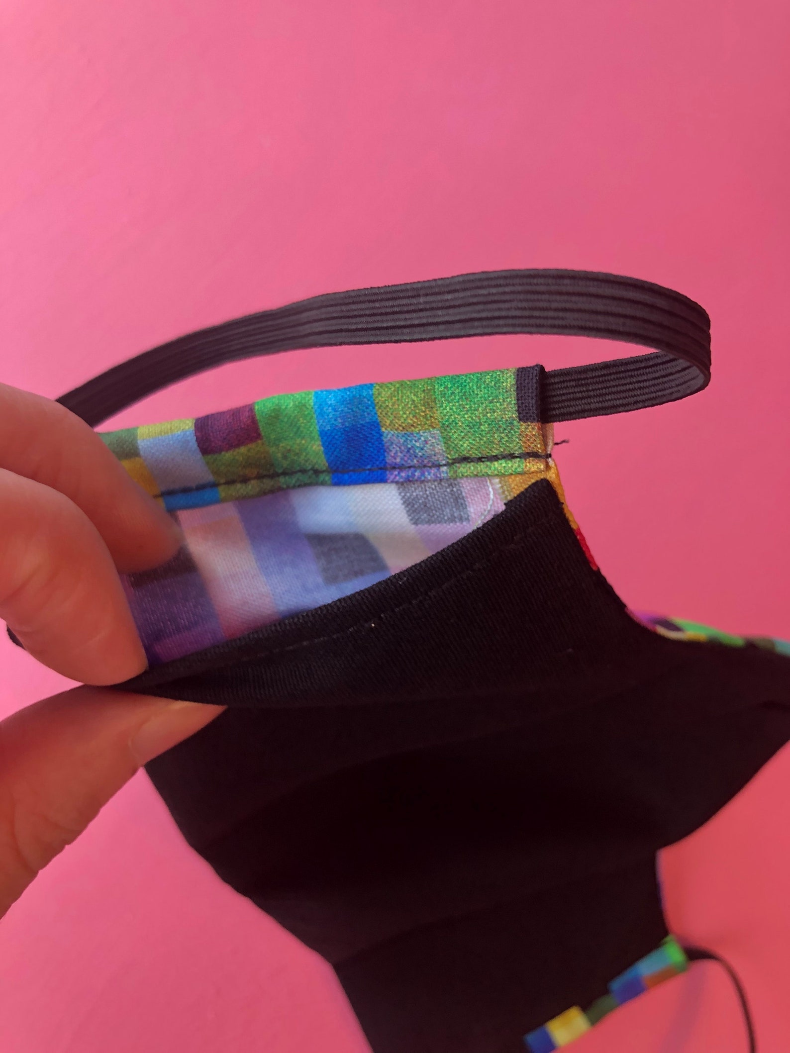 Pixelated Glitch Vaporwave Aesthetic Reusable Mask With Pocket | Etsy