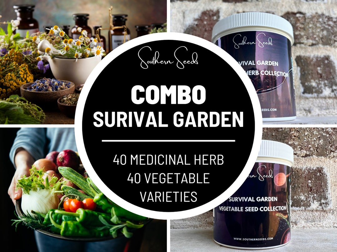 Survival Garden, Combo 80 Vegetable & Medicinal Herb Varieties, Over ...