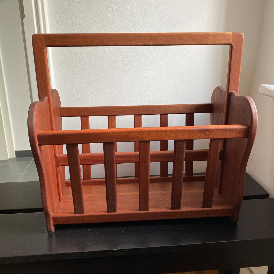 Vintage Magazine Rack Teakholz Nordicstyle＊vintage Zeitschriftenständer ...