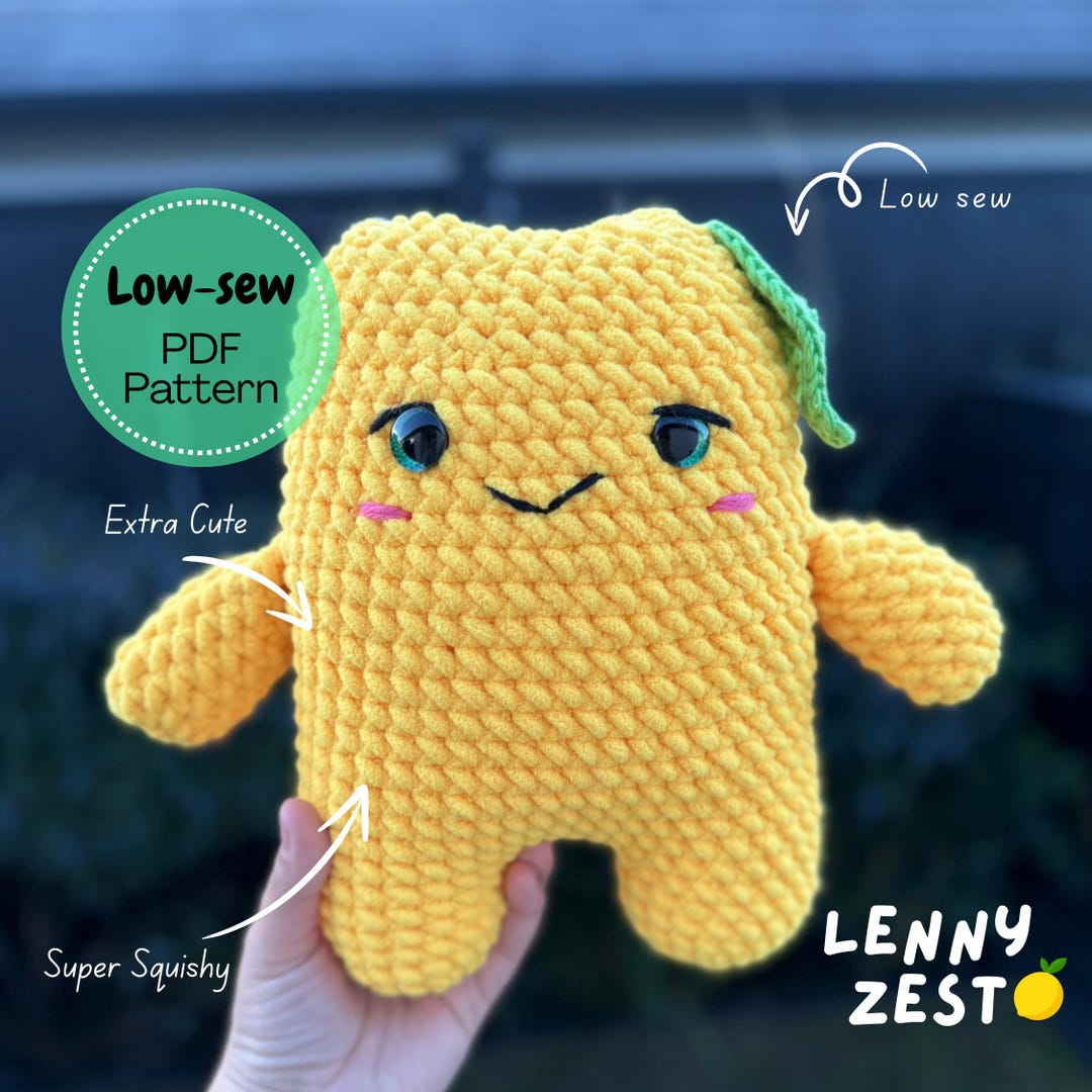 Crochet Lemon Fruit Amigurumi Pattern: Minimum Sew, Digital Download - Etsy