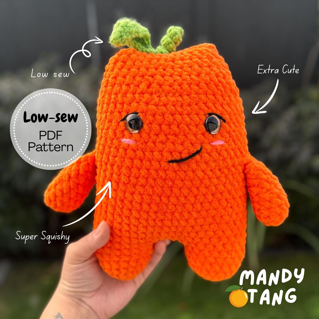 Crochet Mandarin Fruit Amigurumi Pattern: Minimum Sew, Digital Download ...