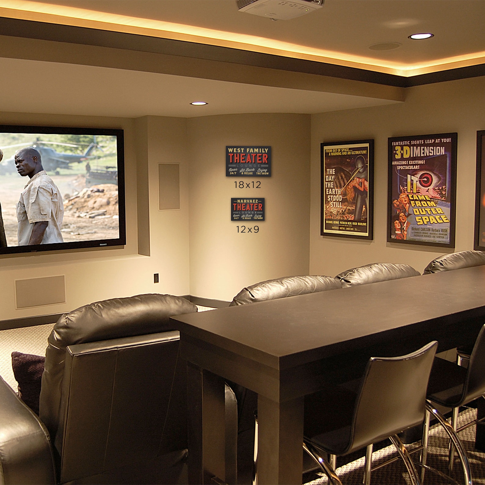 Custom Home Theater Sign Custom Movie Room Sign Housewarming - Etsy