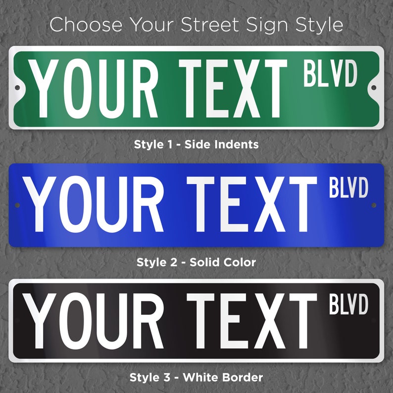 Custom Street Sign Personalized Street Sign Custom Text - Etsy