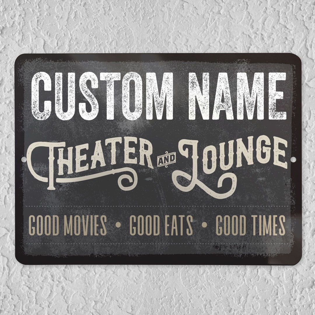Custom Home Theater Sign, Housewarming Gift, Home Theater, Gift for the ...