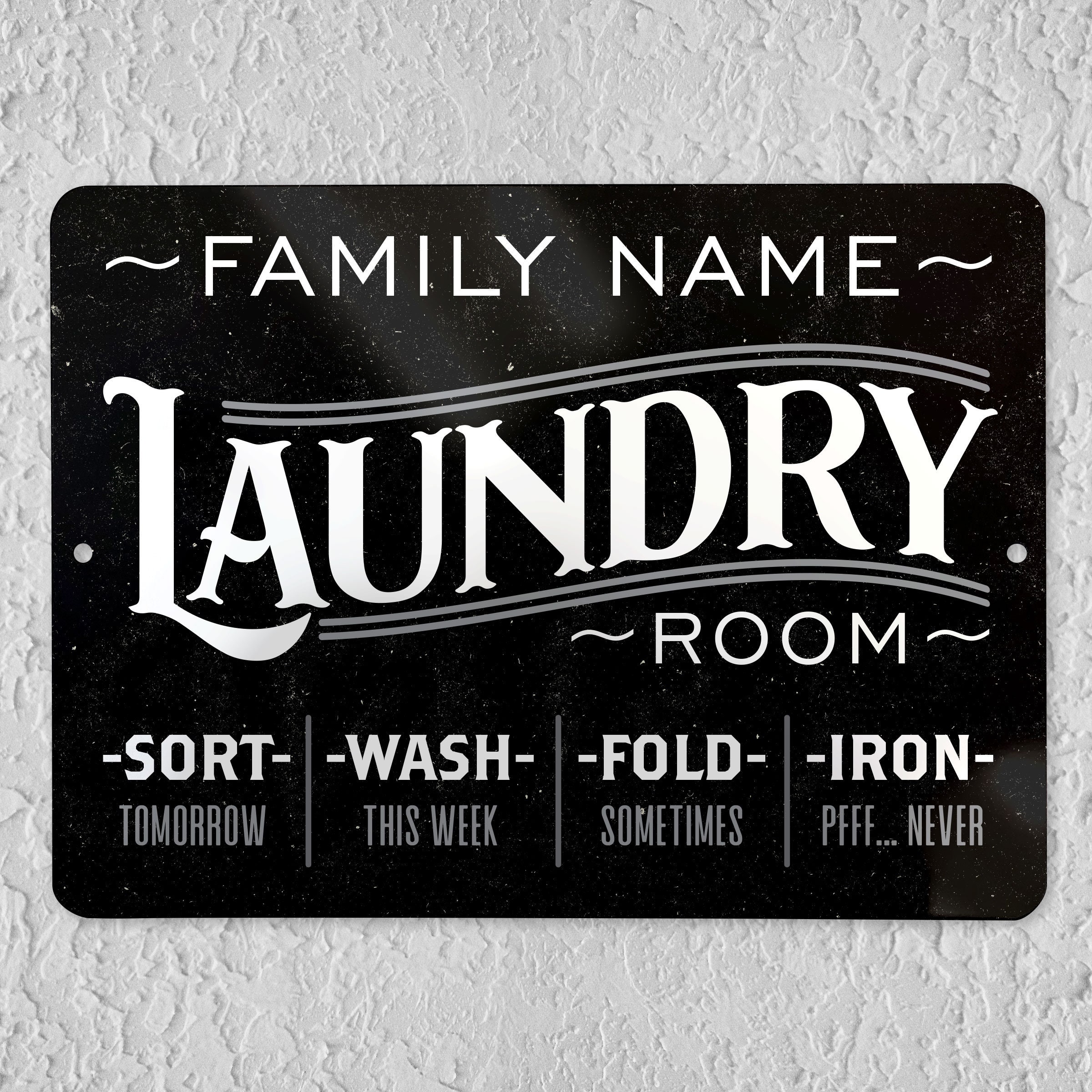 Custom Name Laundry Sign Customized Housewarming Gift Wash - Etsy