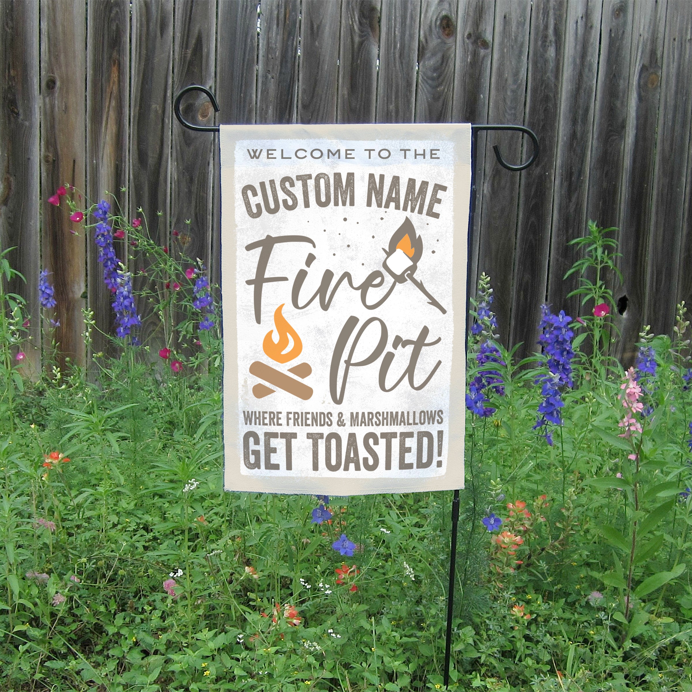 Fire Pit Outdoor Sign Custom Campfire Sign Campfire Flag - Etsy