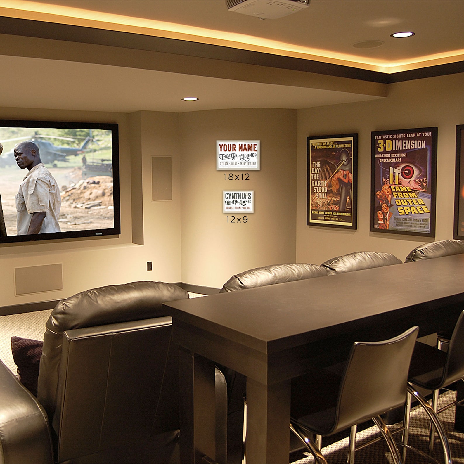 Custom Home Theater Sign Housewarming Gift Home Theater | Etsy