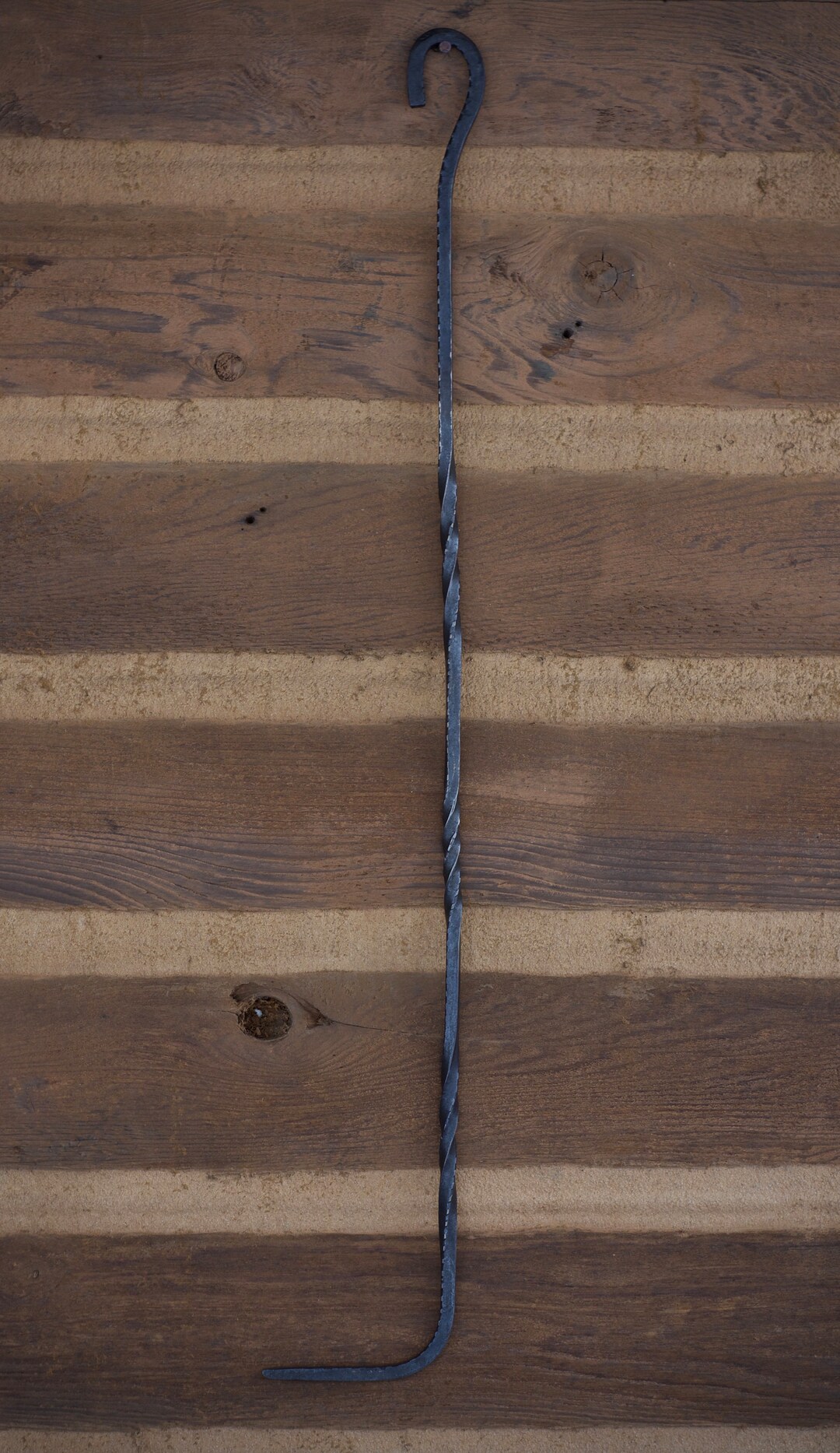 Hand Forged Rebar Fire Poker With Twists - Etsy