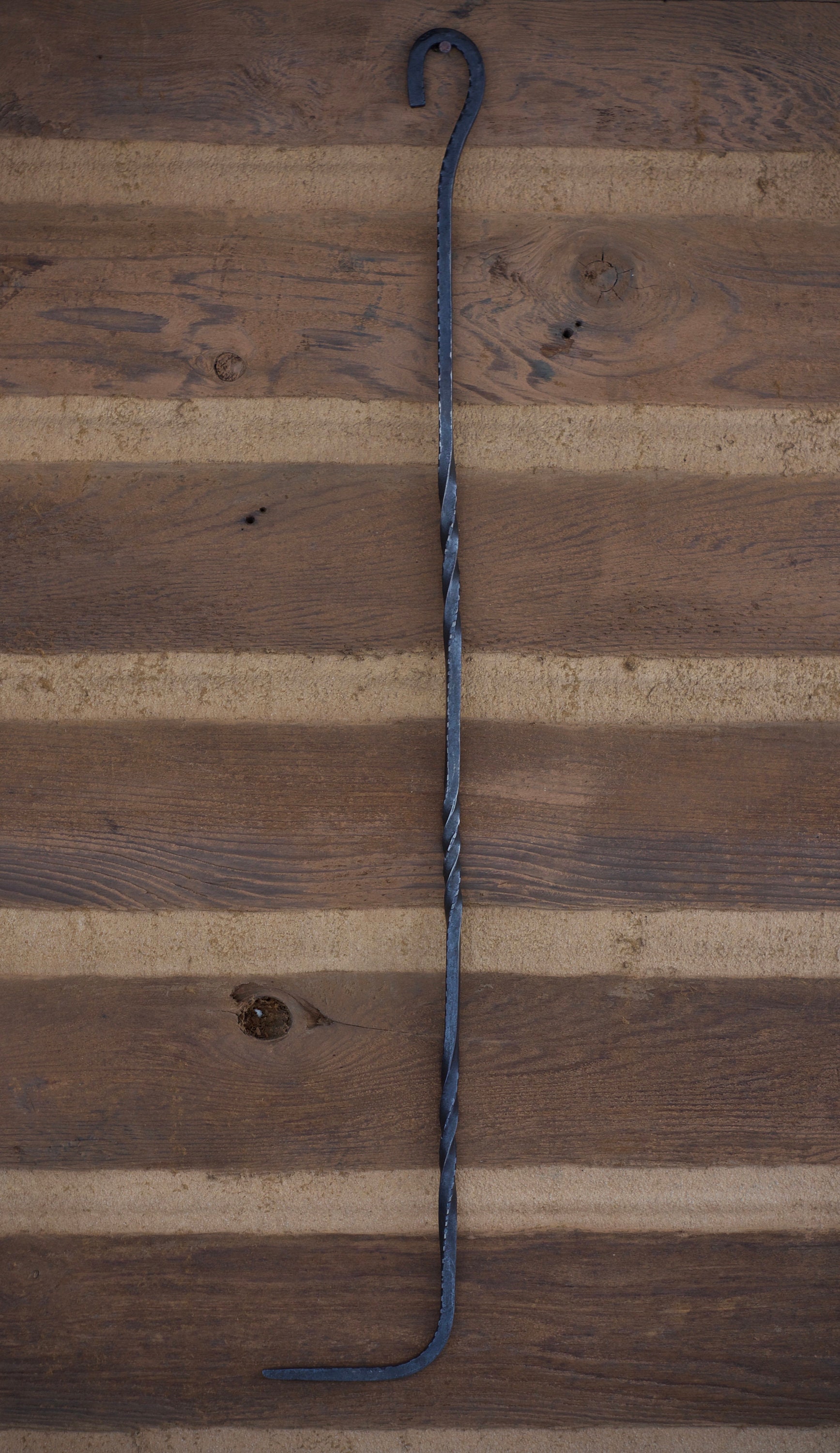 Hand Forged Rebar Fire Poker With Twists - Etsy