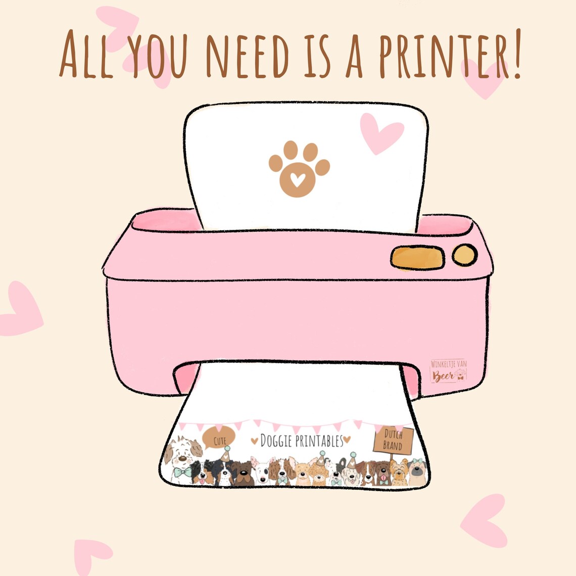 Happy Valentine Printable Gift Tags Print Labels Dogs Valentine's Day ...