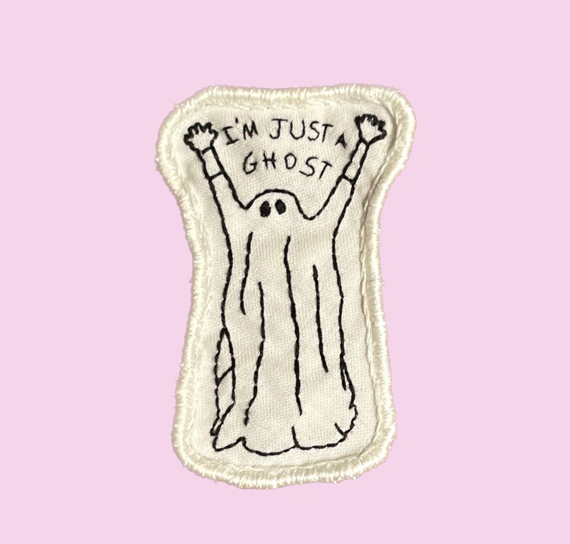MCR Lyric Gerard Way Ghost Outline Hand Embroidered Patch | Sew-on ...