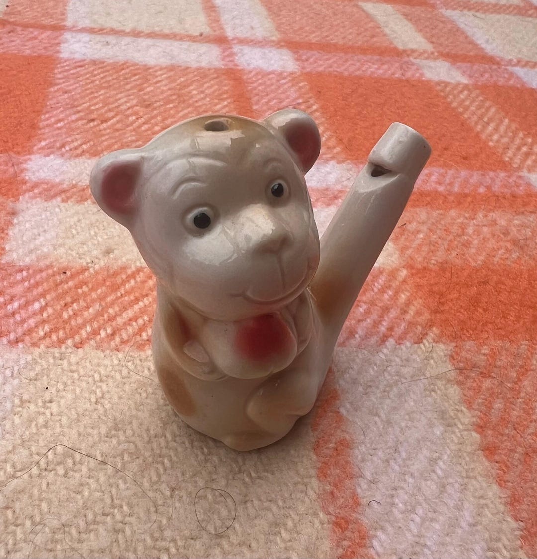 Vintage Cute Porcelain Monkey Whistle - Etsy