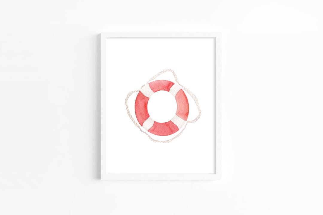 Life Preserver Watercolor Art Print - Etsy