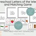 Preschool Letter of the Week, Preschool Matching Game, Visual Preschool ...