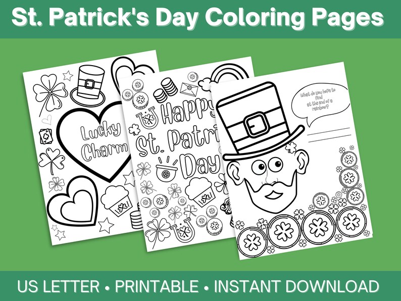 Kids St Patricks Day Coloring Pages, Kids Leprechaun Coloring Pages ...