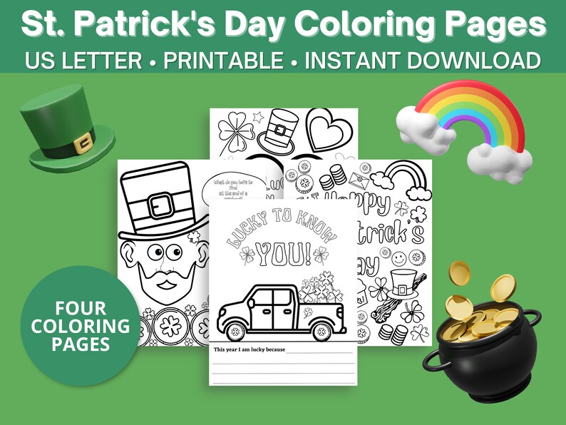 Kids St Patricks Day Coloring Pages, Kids Leprechaun Coloring Pages ...